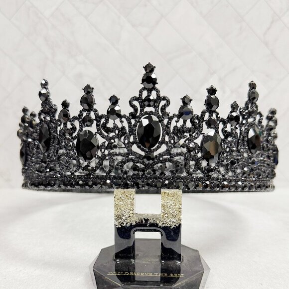 Handmade | Accessories | Gothic Crown Black Diamond Crown For Men ...
